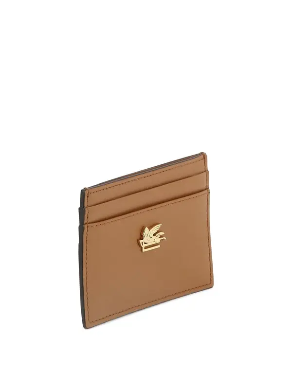 Etro Logo Plaque Cardholder - Brown