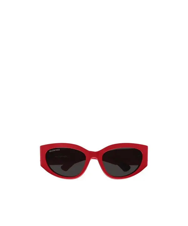 Balenciaga Geometric Frame Sunglasses - Red