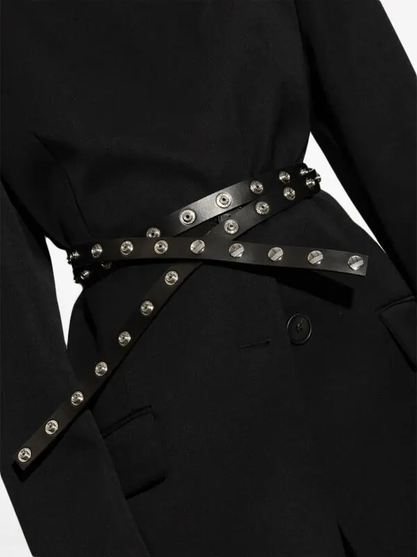 Attico Embellished Press-stud Belt - Black