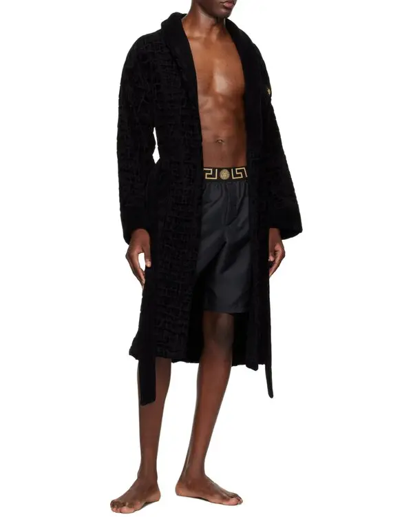 Versace Logo Medusa Waistband Swim Shorts - Green