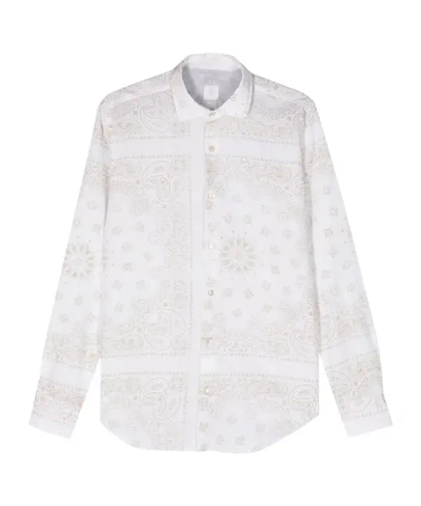 Eleventy Paisley-print Button-up Shirt