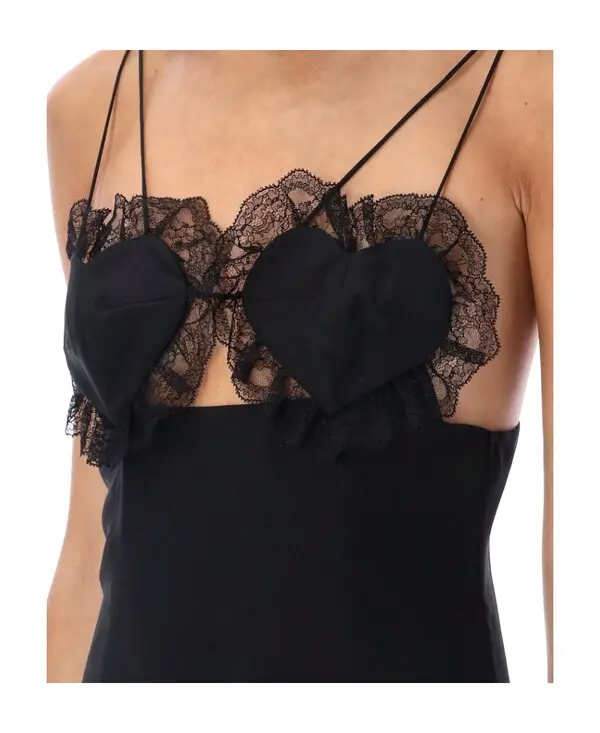 Alessandra Rich Lace Trim Mini Dress