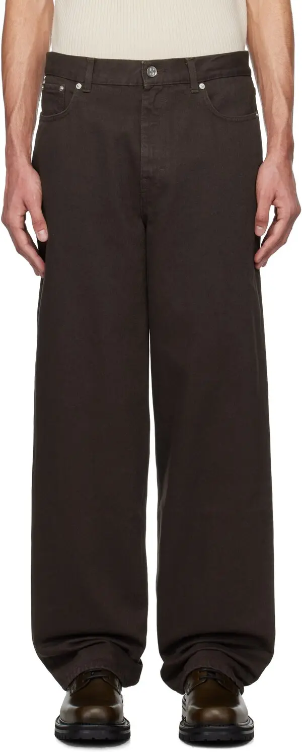 Séfr Wide Leg Jeans - Brown
