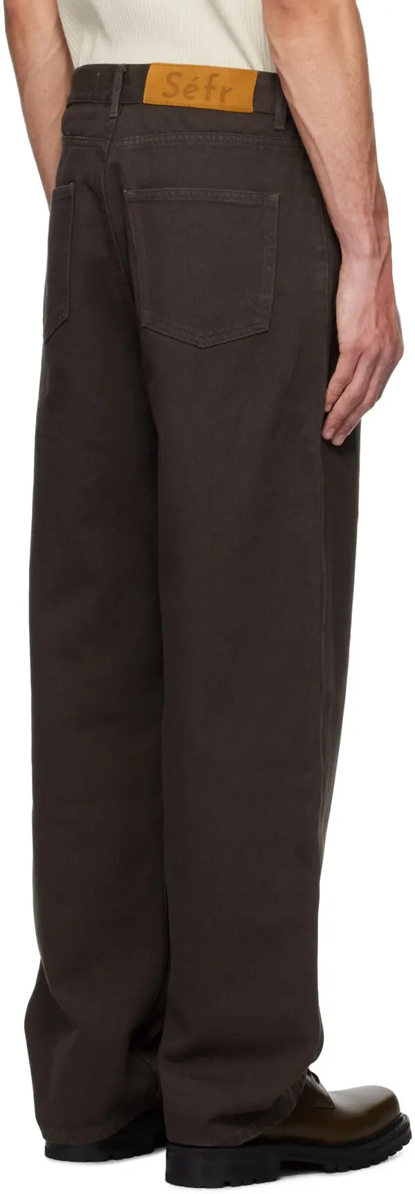 Séfr Wide Leg Jeans - Brown
