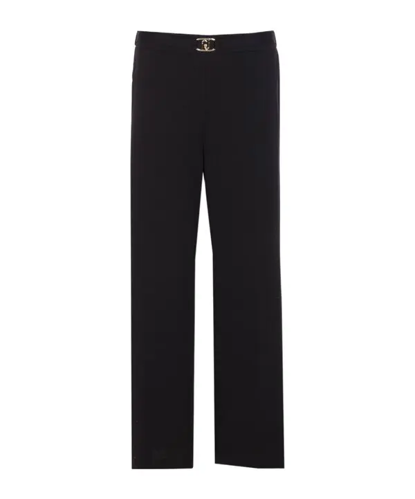 Liu Jo Buckle Detail Trousers - Black