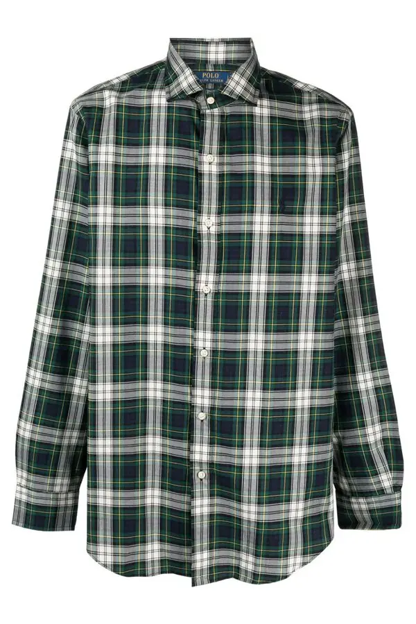 Polo Ralph Lauren Oxford Plaid Cotton Shirt - Gray
