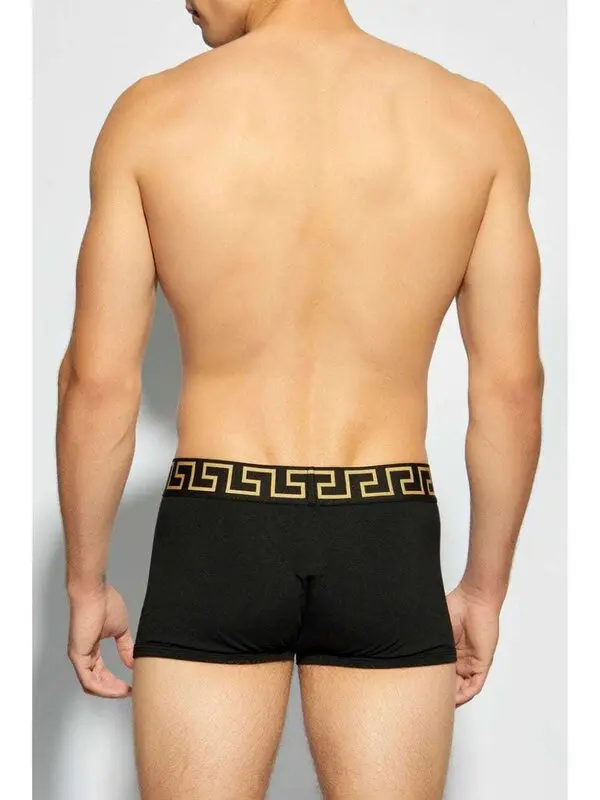 Versace Greca-border Three-pack Boxer Briefs - Black