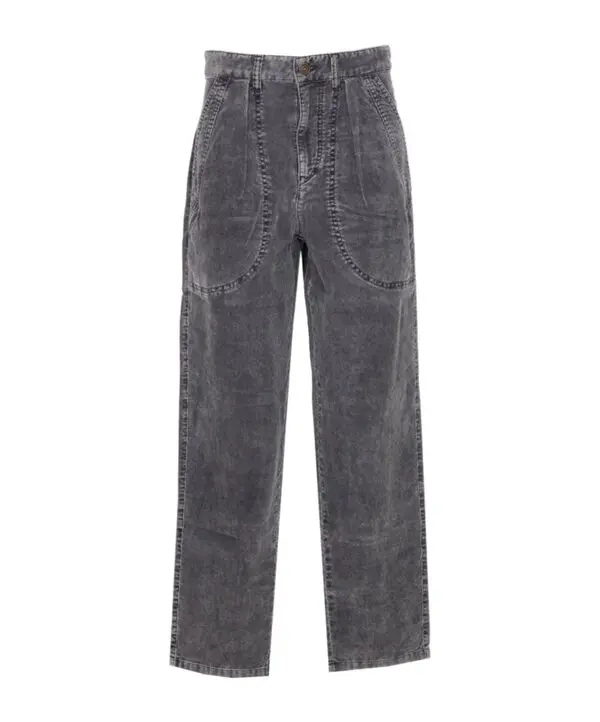 Isabel Marant Étoile Onyta Straight Leg Trousers - Black