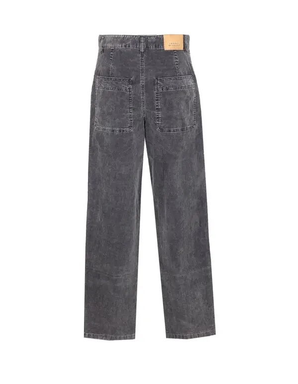 Isabel Marant Étoile Onyta Straight Leg Trousers - Black