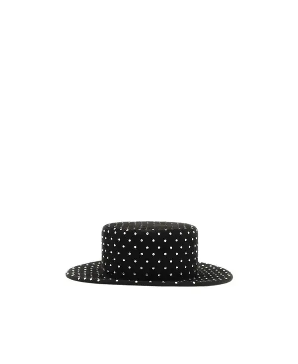Ruslan Baginskiy Wide Brimmed Studded Hat - Black