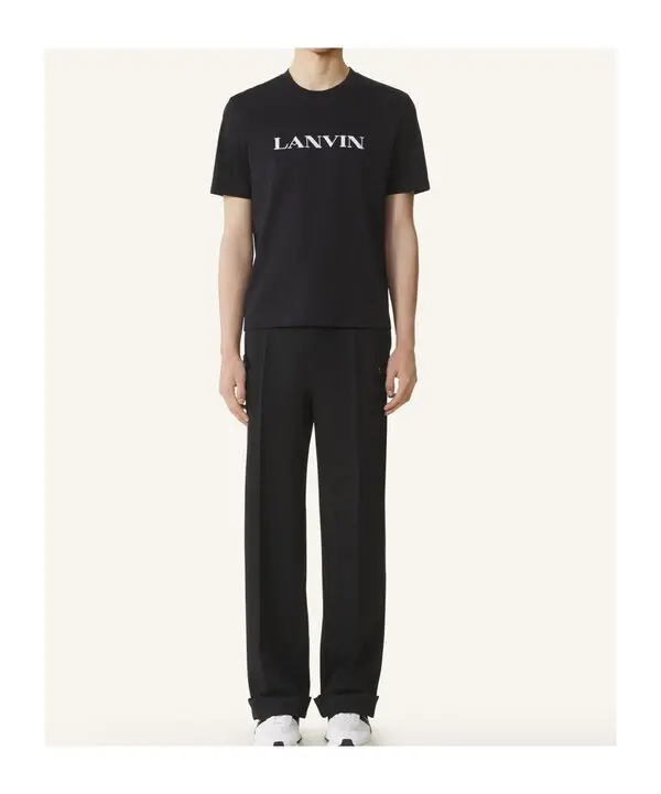 LANVIN Embroidered T-shirt - Black