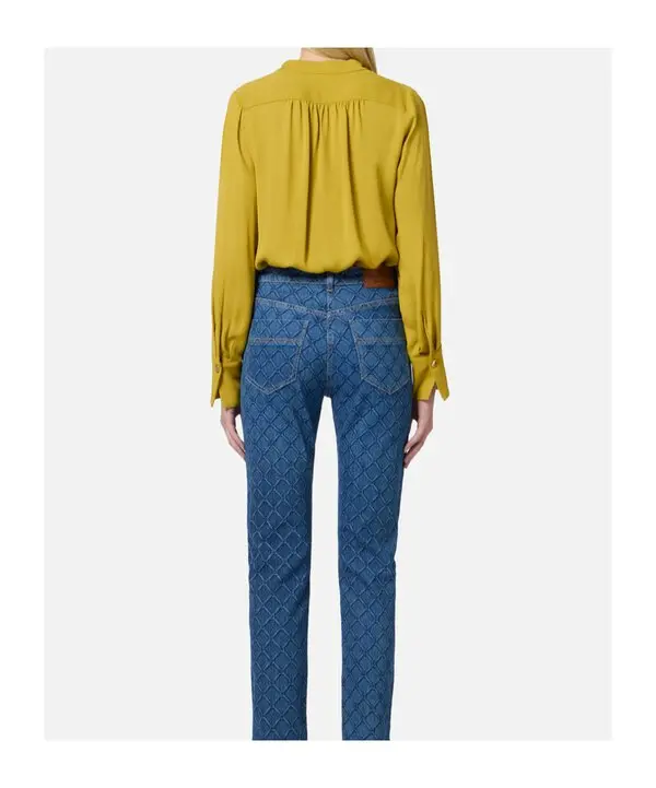 Elisabetta Franchi V-neck Long Sleeve Blouse
