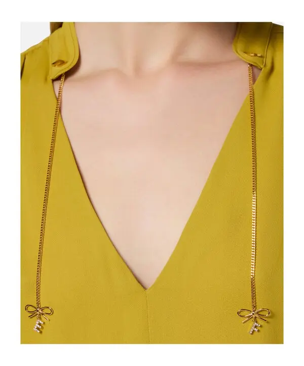 Elisabetta Franchi V-neck Long Sleeve Blouse