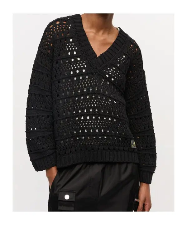 GANNI Crochet V-neck Jumper