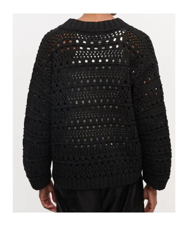 GANNI Crochet V-neck Jumper