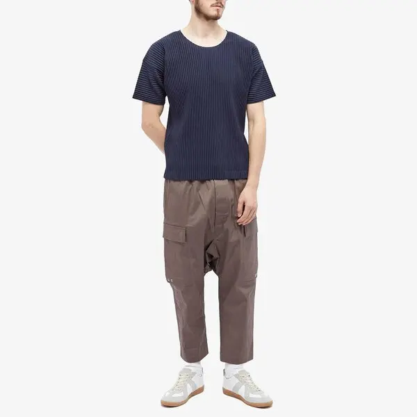 Issey Miyake Homme Plissé Mc May Drop Shoulder Pleated T-shirt - Black