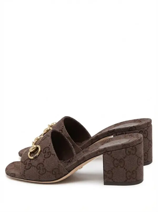 Gucci Horsebit Slide Sandals - Brown