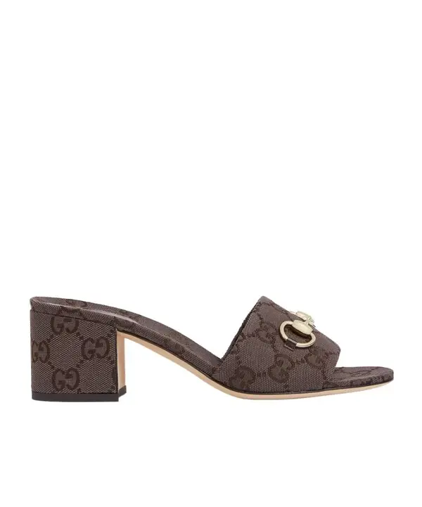 Gucci Horsebit Slide Sandals - Brown