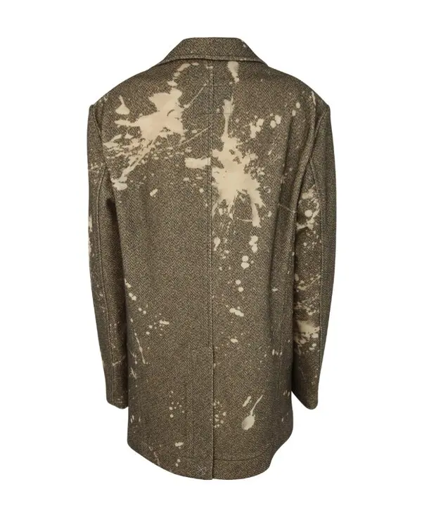 R13 Paint Splatter Single-breasted Tweed Blazer