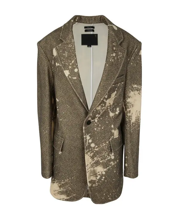 R13 Paint Splatter Single-breasted Tweed Blazer - Multicolor