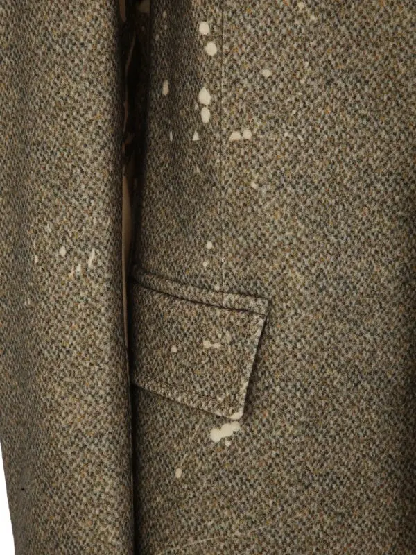 R13 Paint Splatter Single-breasted Tweed Blazer - Multicolor