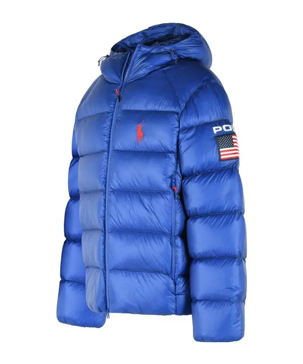 Polo Ralph Lauren Hooded Zip-up Bomber Jacket - Blue