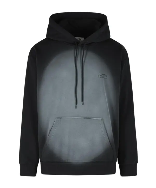 MAISON MARGIELA Bleached Logo Hoodie - Black