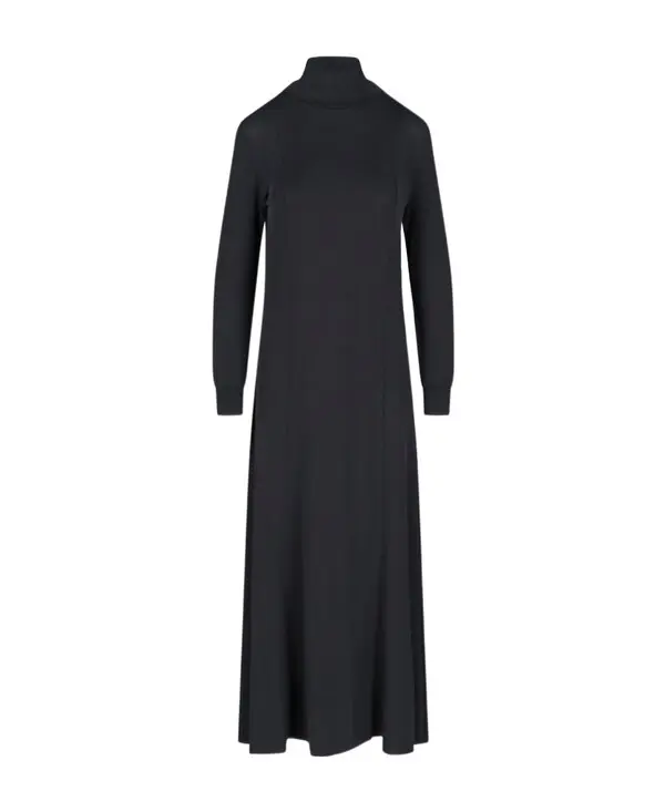 Khaite Turtleneck Long Sleeve Maxi Dress