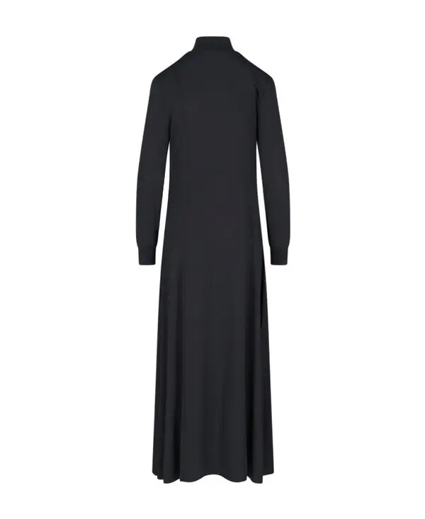 Khaite Turtleneck Long Sleeve Maxi Dress