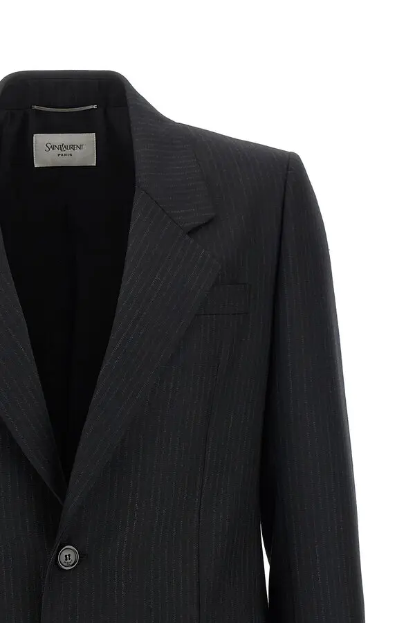 Saint Laurent Pinstriped Single-breasted Blazer