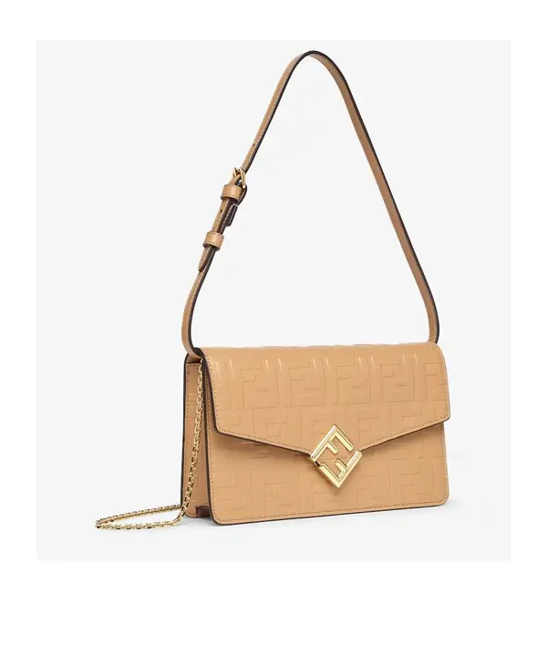 Fendi Logo Plaque Chain Linked Wallet