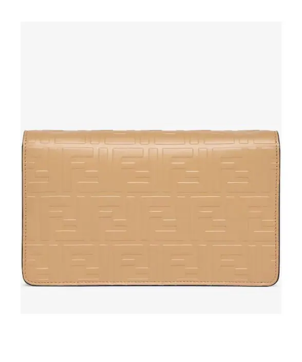 Fendi Logo Plaque Chain Linked Wallet