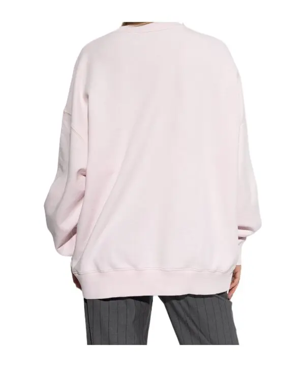 ROTATE BY BIRGER CHRISTENSEN Heavy Crewneck Sweatshirt With Embroidered Logo