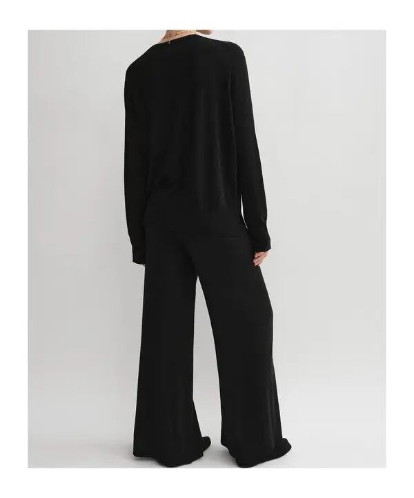 TOTEME Crewneck Knitted Jumper With Embroidered Detail And Side Slits