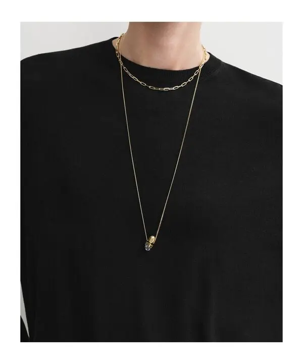 TOTEME Crewneck Knitted Jumper With Embroidered Detail And Side Slits