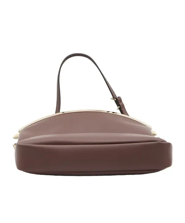 TOD'S Logo Debossed Flap Bag - Brown