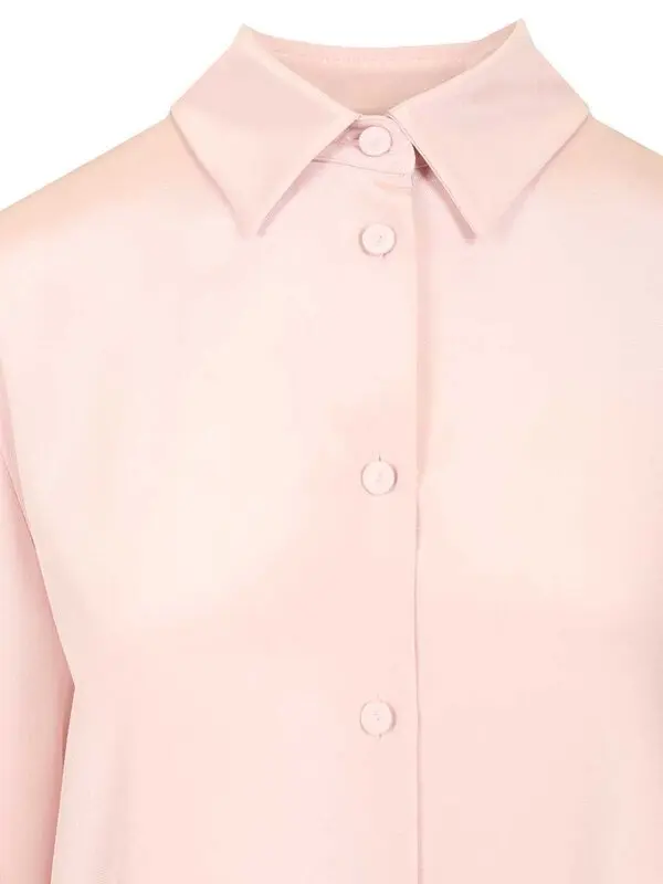 Max Mara Long-sleeved Shirt With Classic Collar - Pink