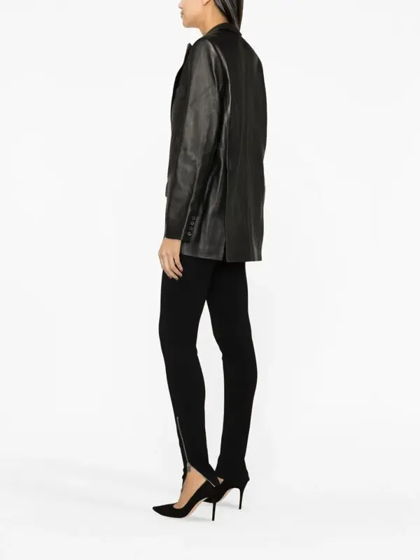 Magda Butrym Peak Lapel Sheepskin Blazer