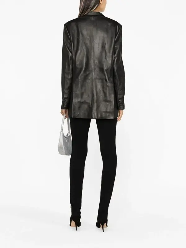 Magda Butrym Peak Lapel Sheepskin Blazer