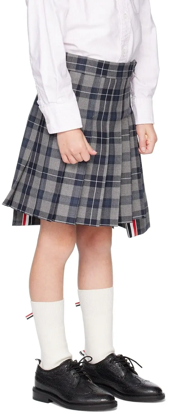 Thom Browne Pleated Tartan Miniskirt
