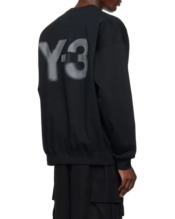 Y3 Logo Printed Crewneck Sweatshirt