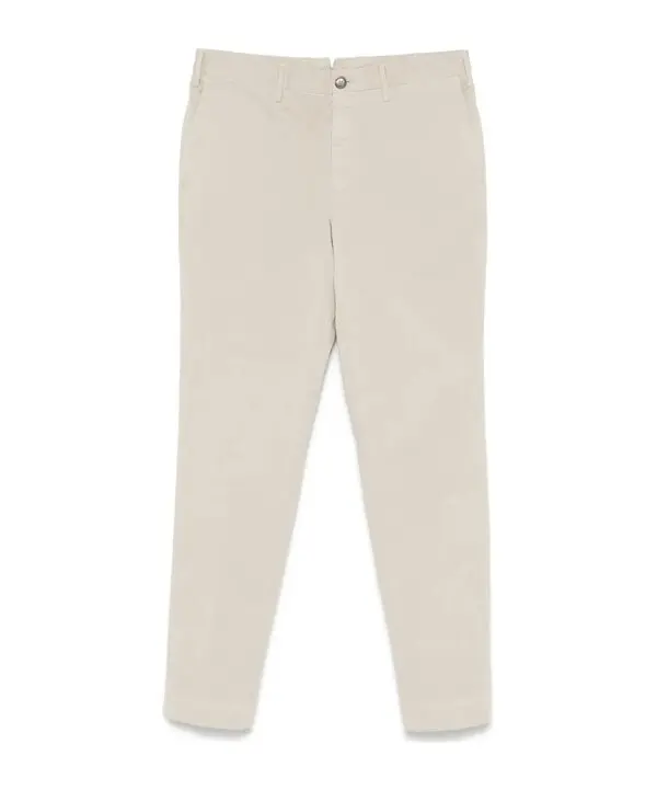 Incotex Tailored Trousers With Concealed Fastening - Beige