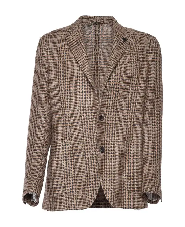 LARDINI Single-breasted Checked Blazer - Multicolor