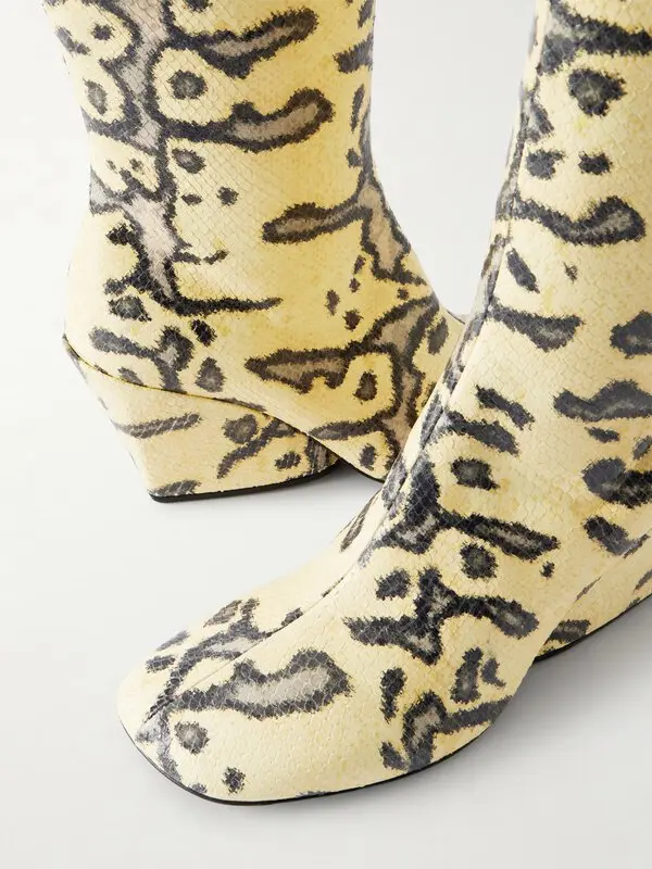 Proenza Schouler Knee-high Snakeskin Boots - Nude