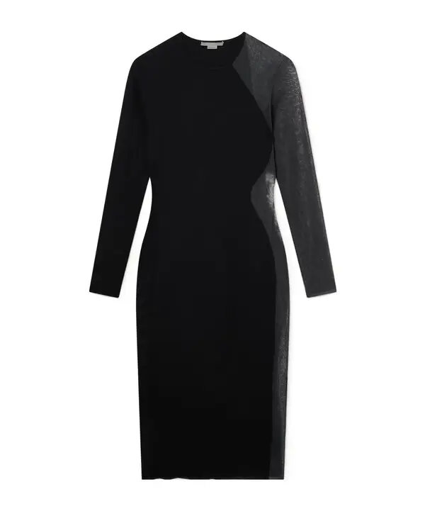 Stella McCartney Miracle Midi Dress With Crewneck And Long Sleeves