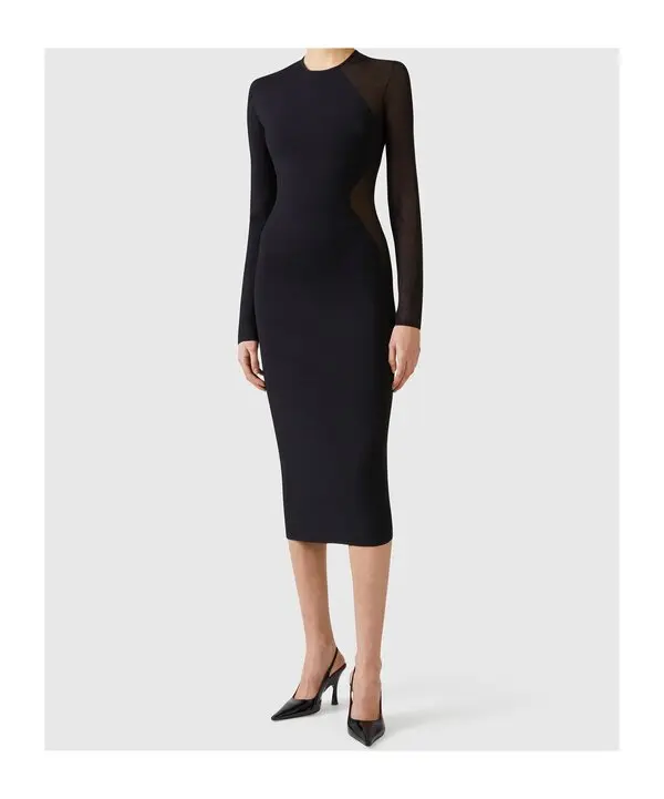 Stella McCartney Miracle Midi Dress With Crewneck And Long Sleeves
