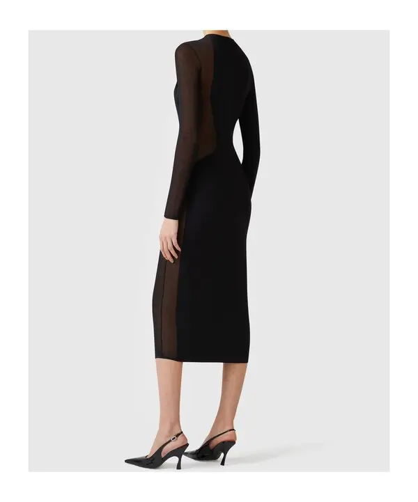 Stella McCartney Miracle Midi Dress With Crewneck And Long Sleeves
