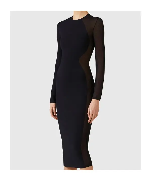 Stella McCartney Miracle Midi Dress With Crewneck And Long Sleeves