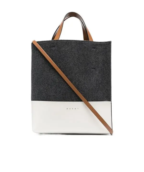 Marni Museo Felt Tote Bag - Black