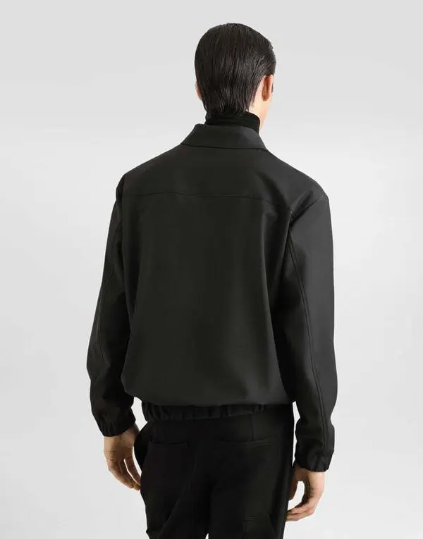 Dolce & Gabbana Zip-up Jacket With Logo Tag - Grey
